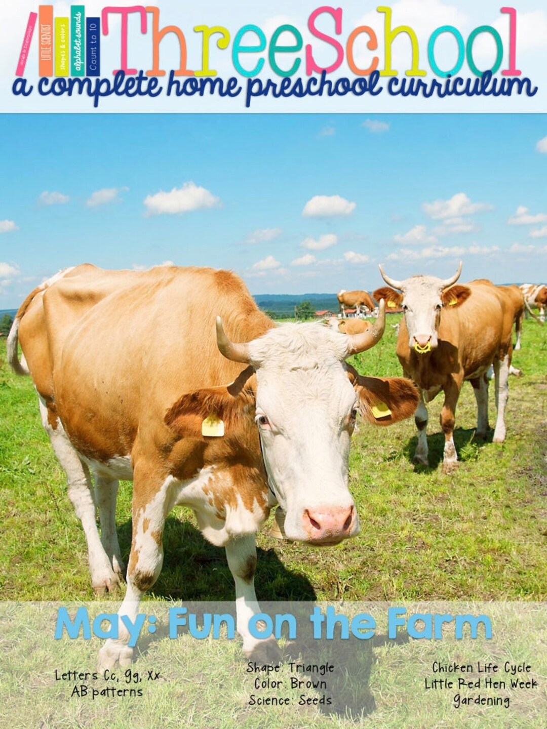 Home Preschool Curriculum | Threeschool May | Farm Animals Theme Unit ...