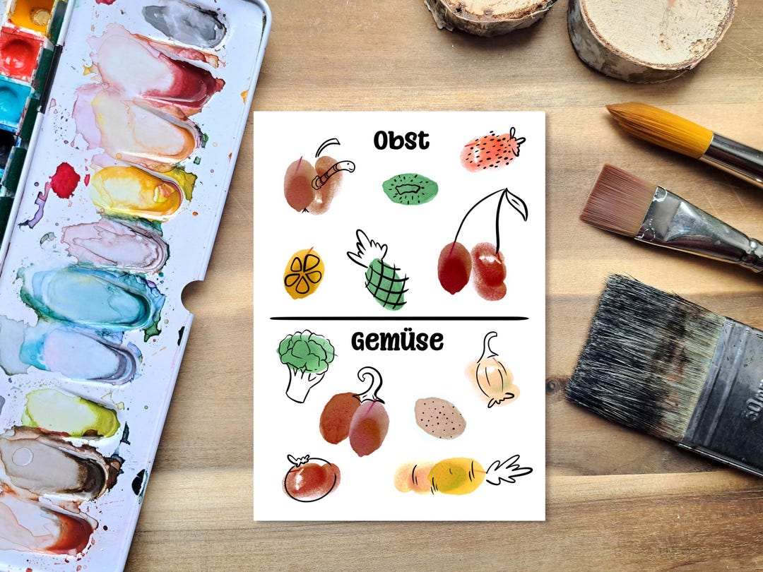 Fingerprint Fruit and Vegetables - Etsy