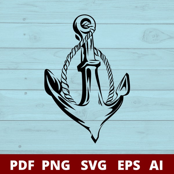Anchor on a Rope Svg - Etsy Singapore