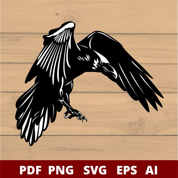 Cartoon Raven Svg - Etsy