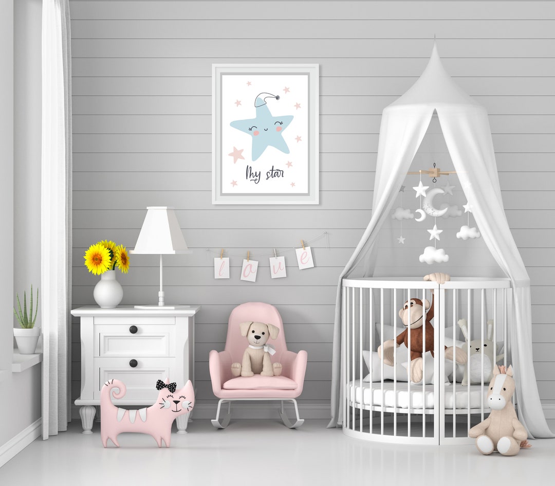 Baby Nursery Downloadable Digital Poster Print | My Star Nursery Print ...