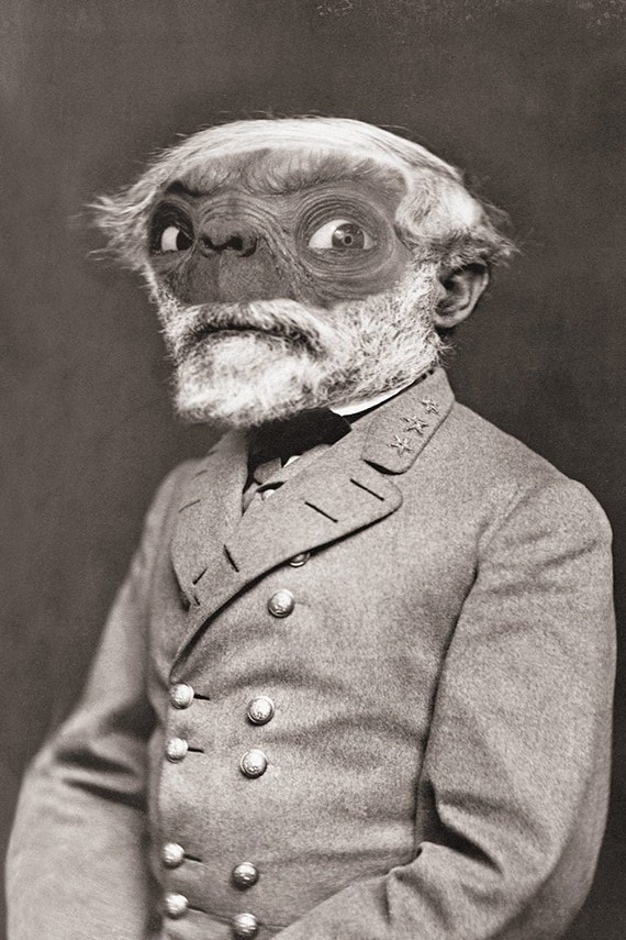 Robert E.T. the Extra-terrestrial Portrait robert E. Lee - Etsy
