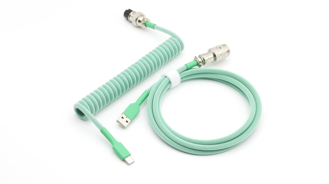 Coiled Detachable Keyboard Cable - Grass (green) - Etsy