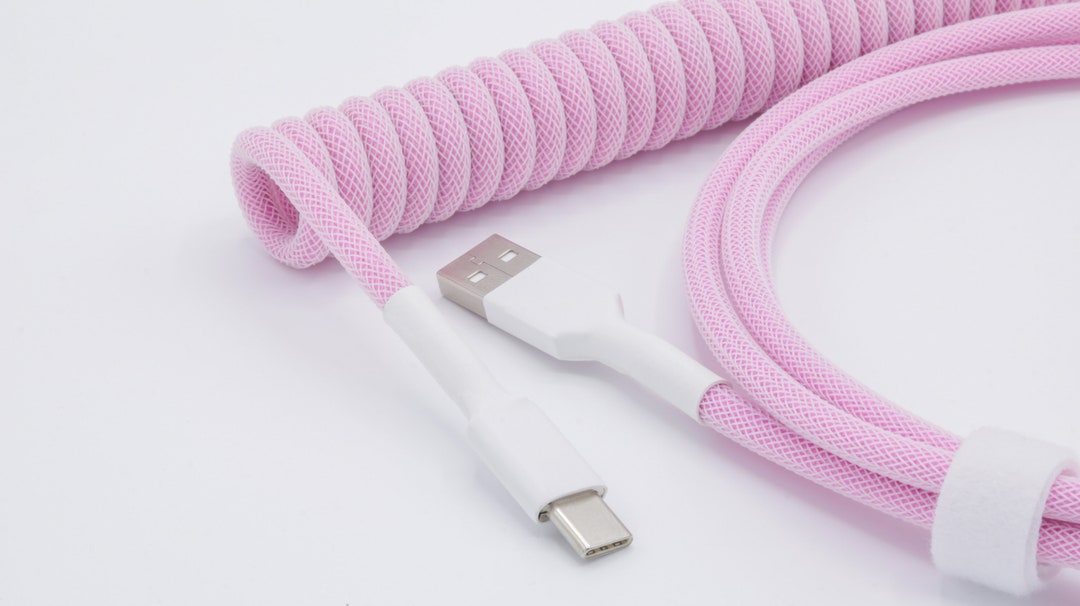 Coiled Detachable Keyboard Cable - Baby Girl (pink) - Etsy
