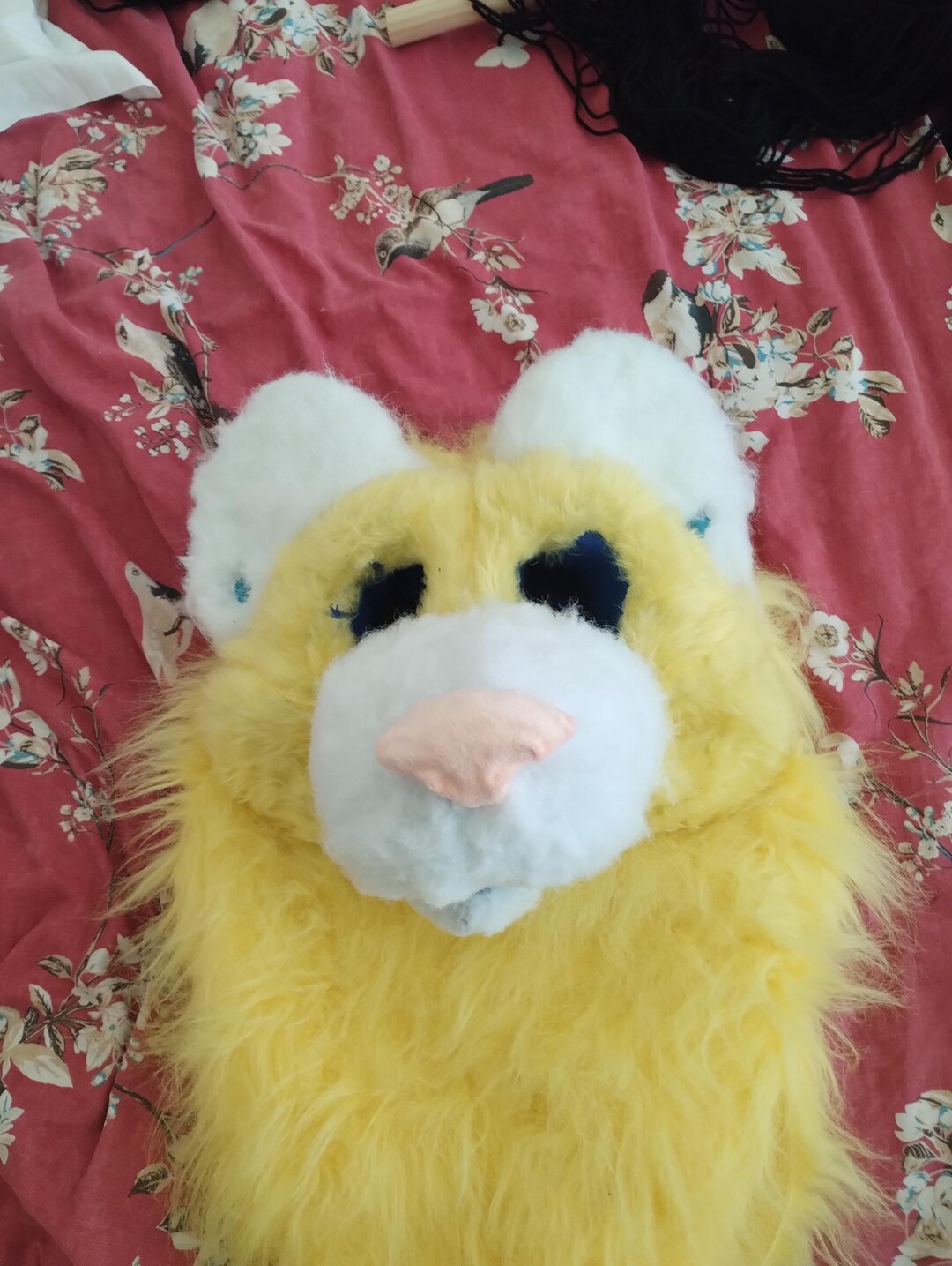 READ DESC Cheap UNFINISHED Yellow and White Opposum Rat Fursuit Cosplay ...
