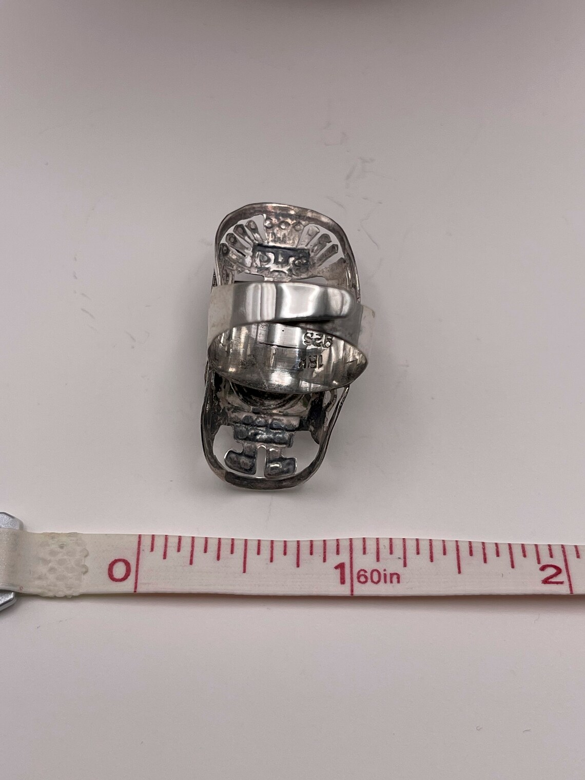 Vintage 18k and Sterling Peruvian Ring - Etsy