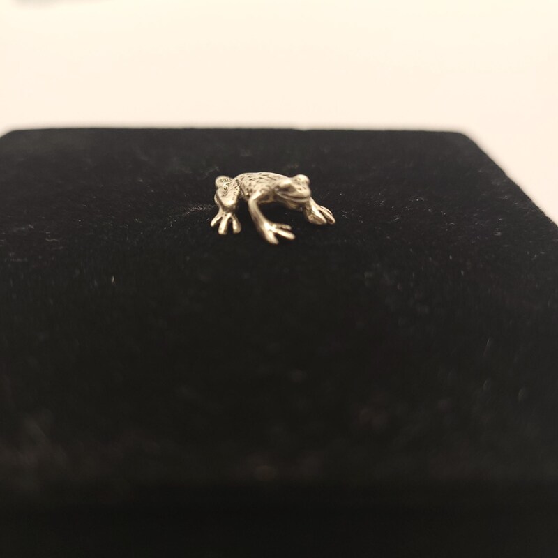 Sterling Silver Frog Charm - Etsy