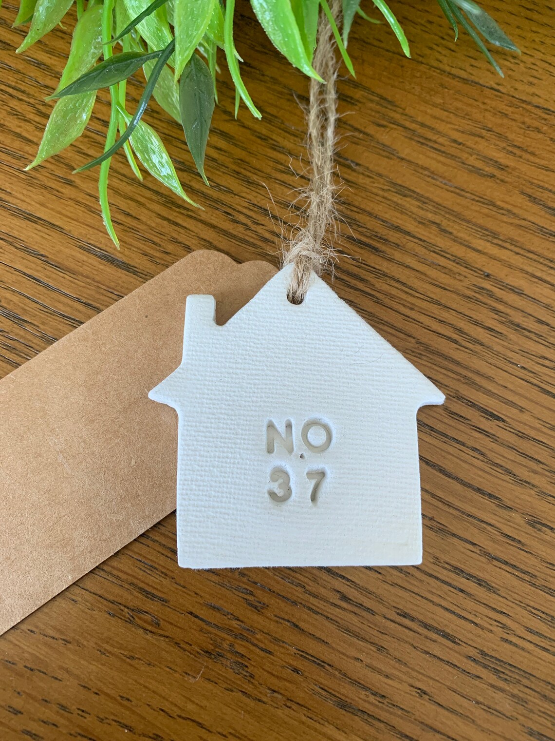 Personalised New Home Tag / House Number / Clay Gift Tag / | Etsy