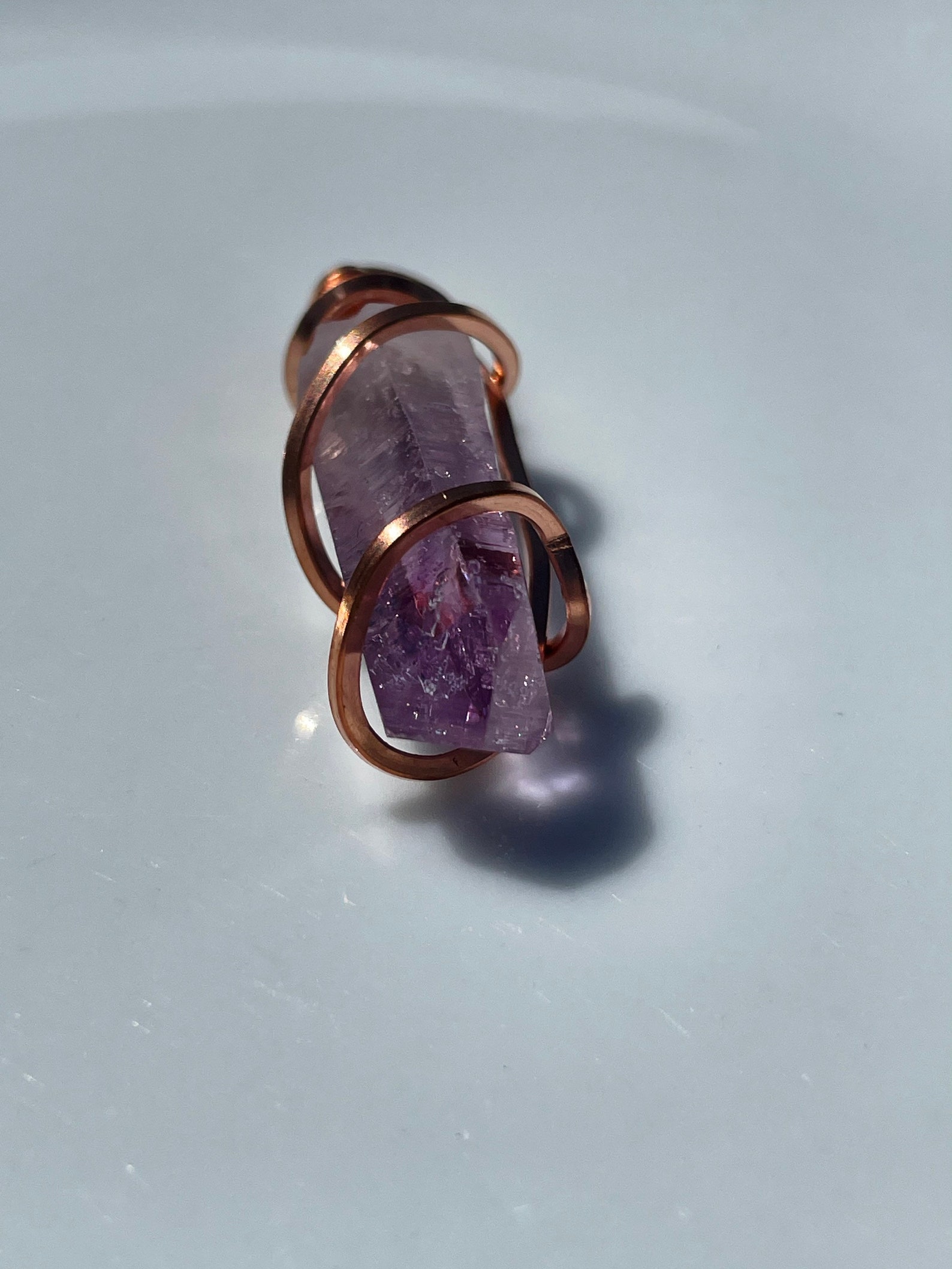 Amethyst Wire Wrapped Pendant / Crystal Raw Stone / Daily Pendant ...