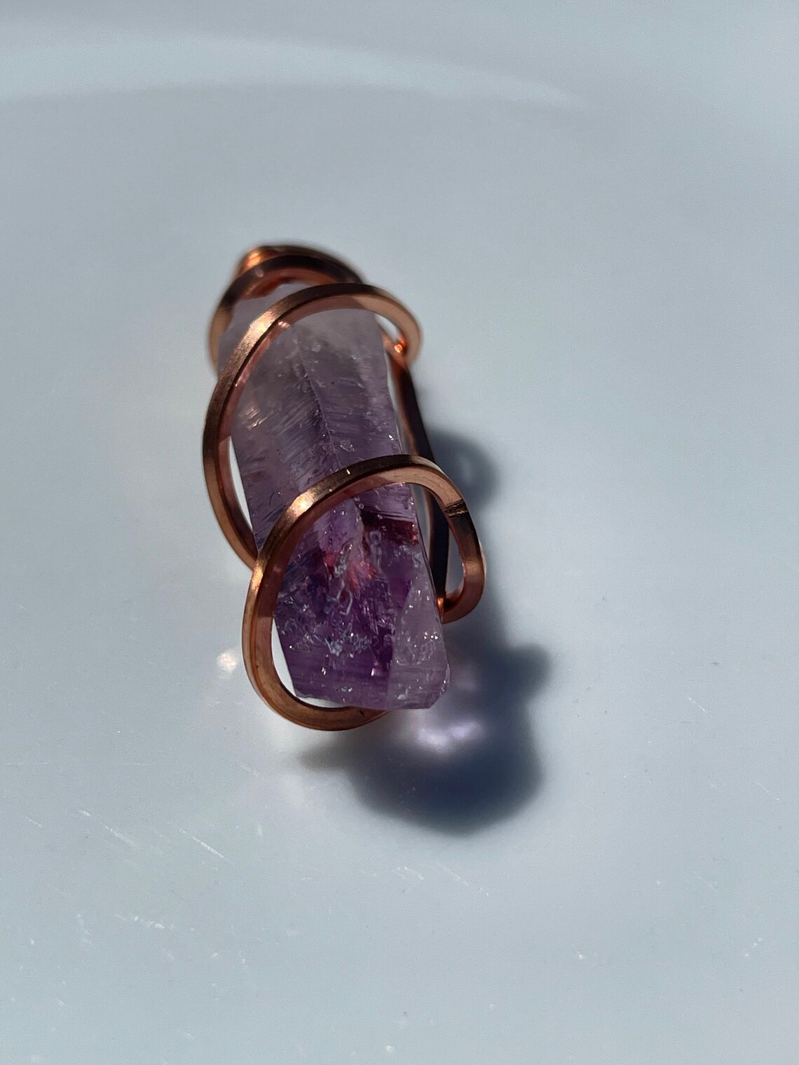 Amethyst Wire Wrapped Pendant / Crystal Raw Stone / Daily Pendant ...