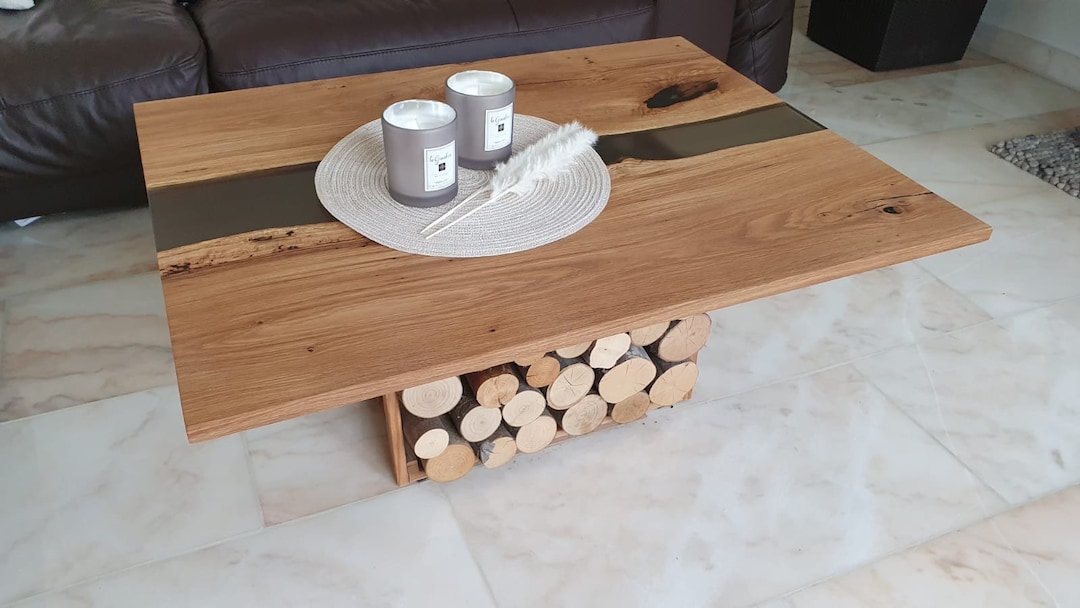 Coffee Table 'black Forest Wood' | Epoxy Resin | Solid Wood | Oak ...