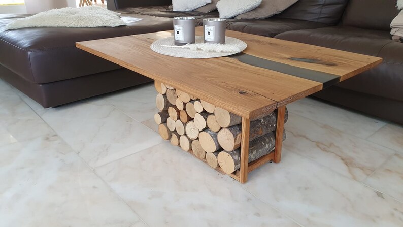 Coffee Table 'black Forest Wood' | Epoxy Resin | Solid Wood | Oak ...