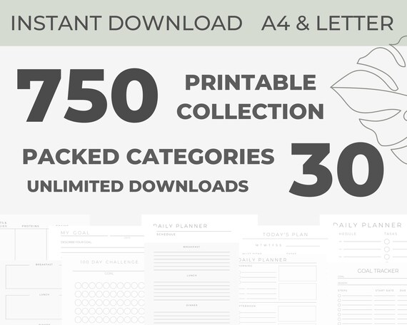 Ultimate Planner Templates Entire Printable Collection | Etsy