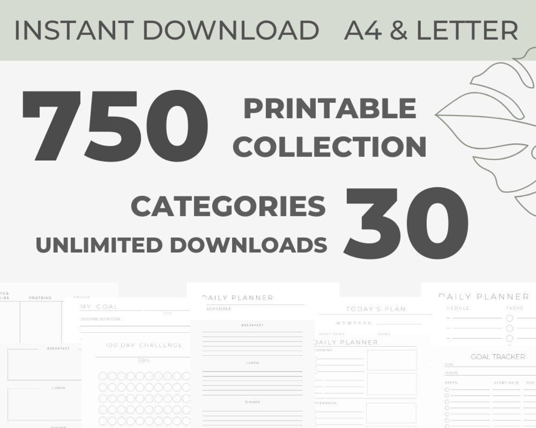 Ultimate Planner Templates, Entire Printable Collection, Printable ...