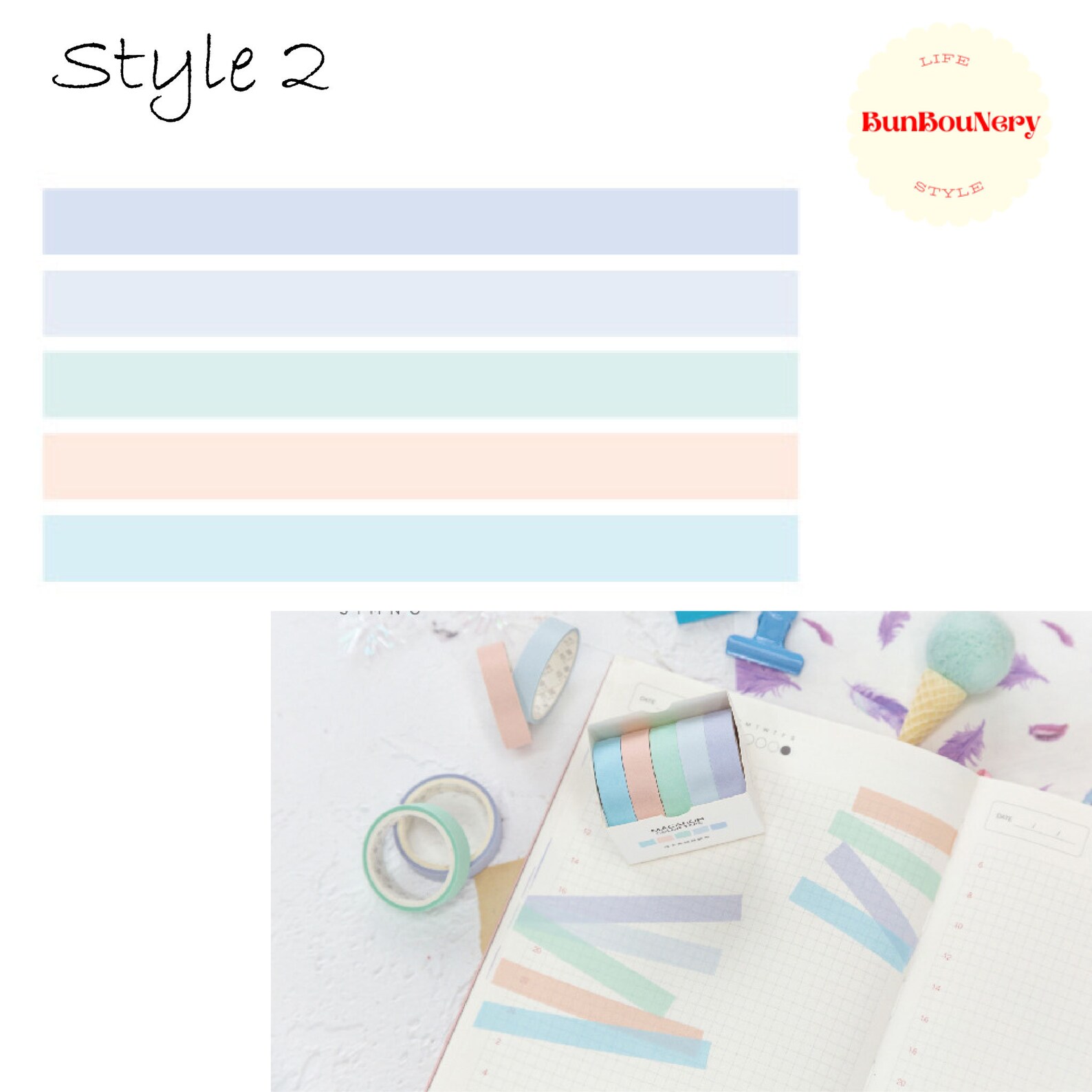 30 Pastel Colors Washi Tapes Set/combo 10mm Wide 50cm Sample - Etsy