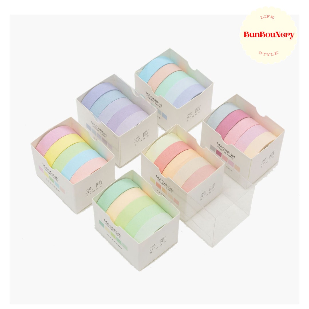 30 Pastel Colors Washi Tapes Set/combo | 10mm Wide 50cm Sample Washi ...