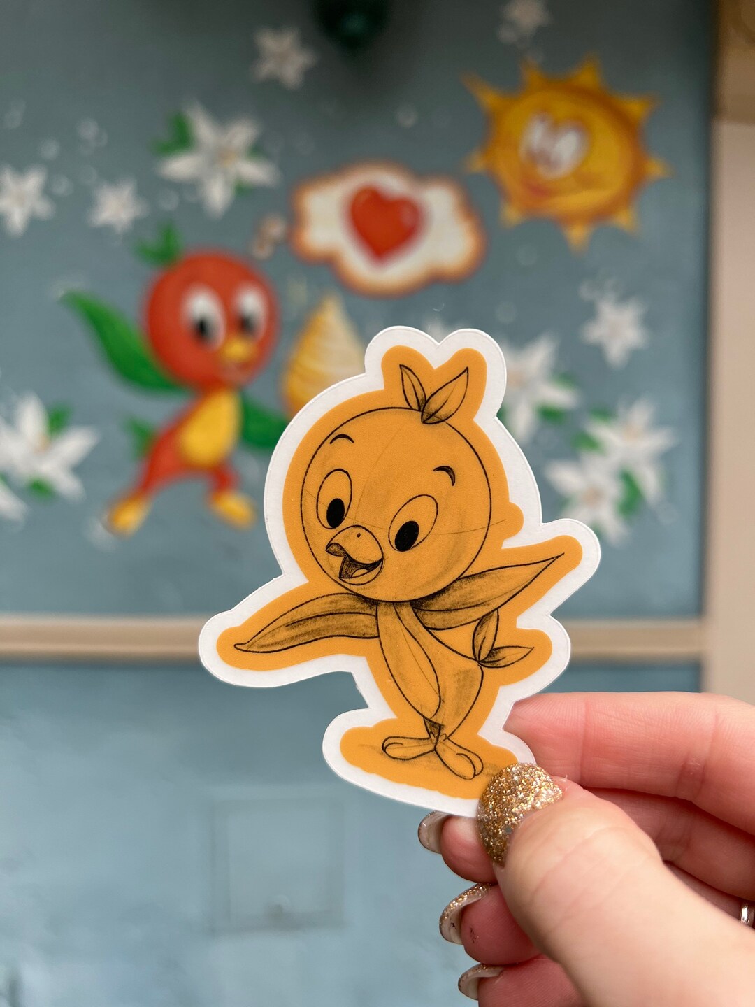 Orange Bird Sticker, Disney Parks-inspired Sticker - Etsy