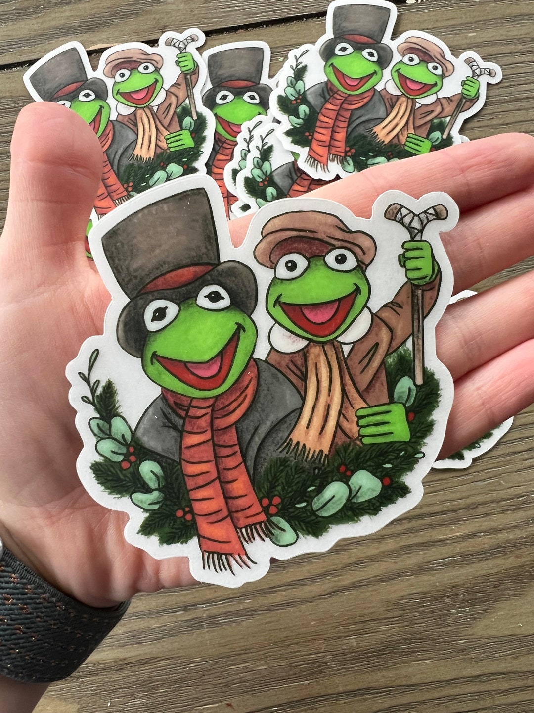 Muppets Christmas Carol-inspired Sticker, Muppets Inspired, Kermit the ...