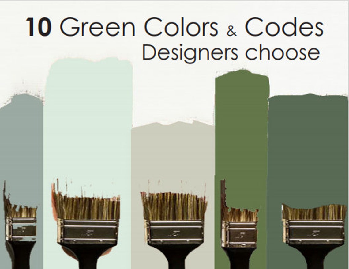 Top 10 Green Paint Colors Designers Use - Get That Designer Look - Etsy