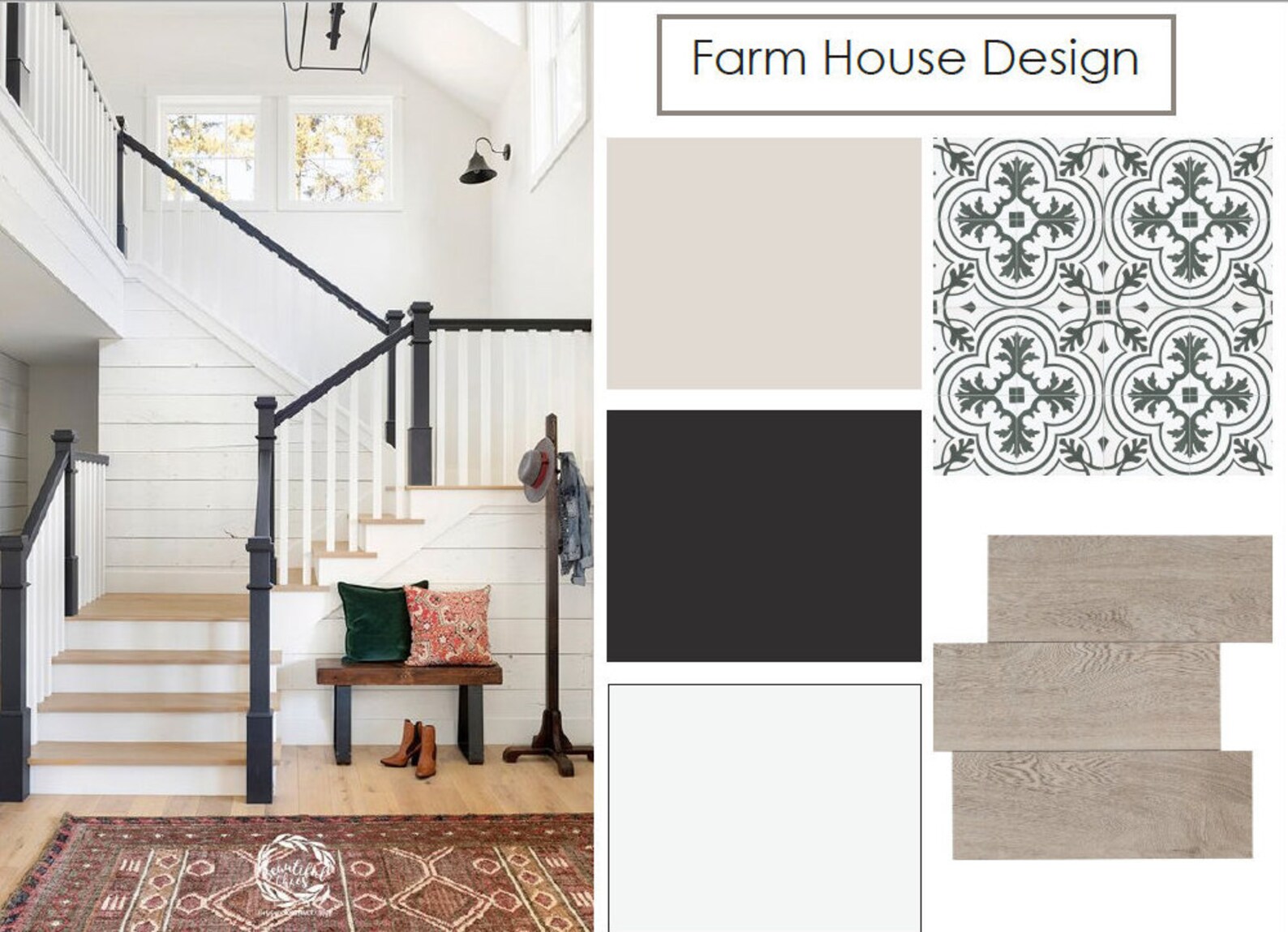 1- Farmhouse PDF With Color Paint Codes and Floor Materials - Etsy