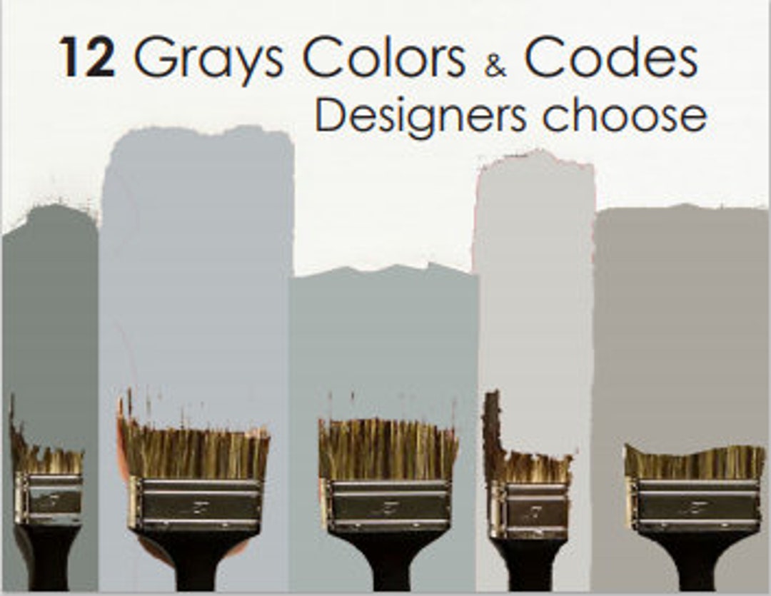 Top 12 Gray Paint Colors Designers Use - Get That Designer Look - Etsy