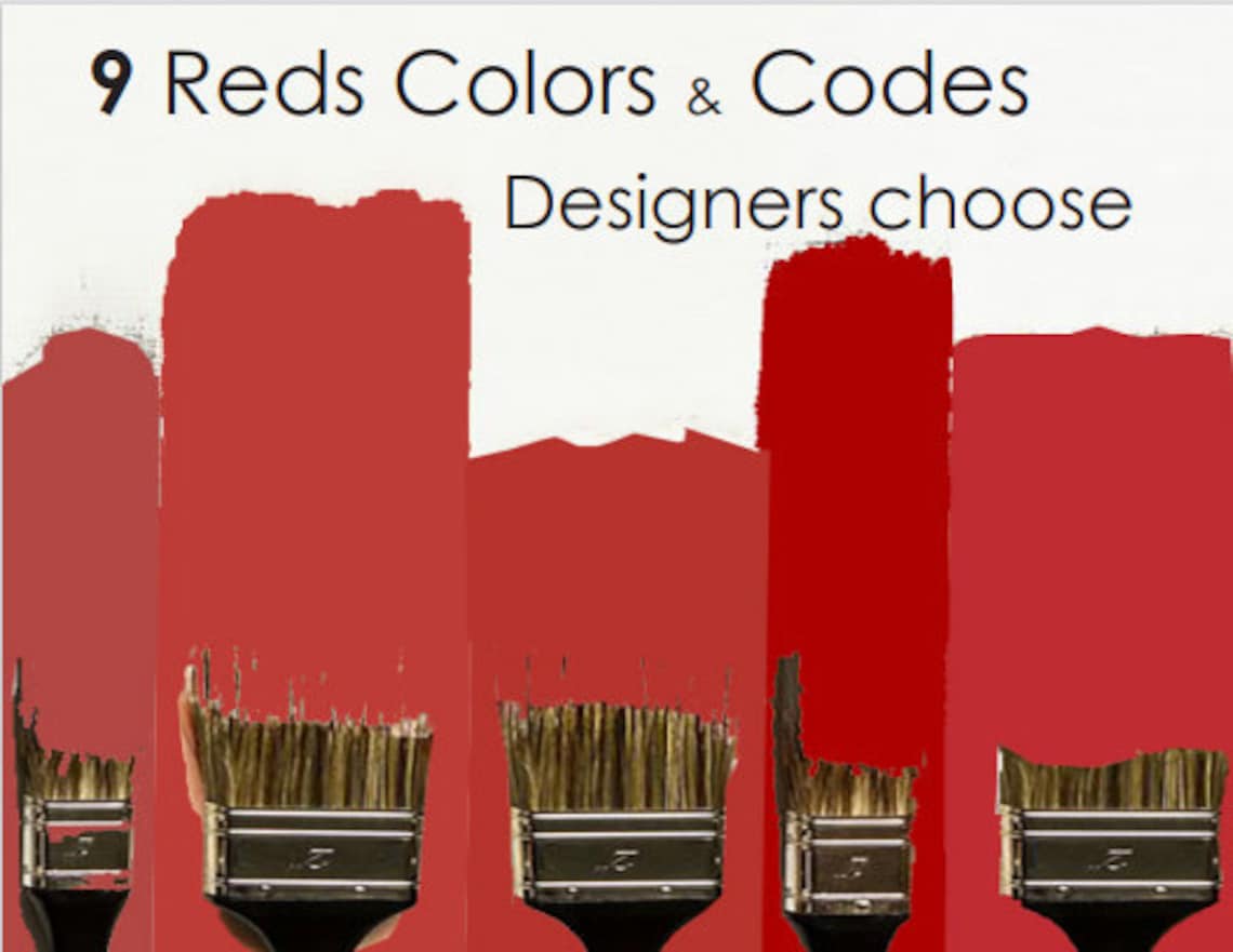 Top 9 Red Paint Colors Designers Use - Get That Designer Look - Etsy