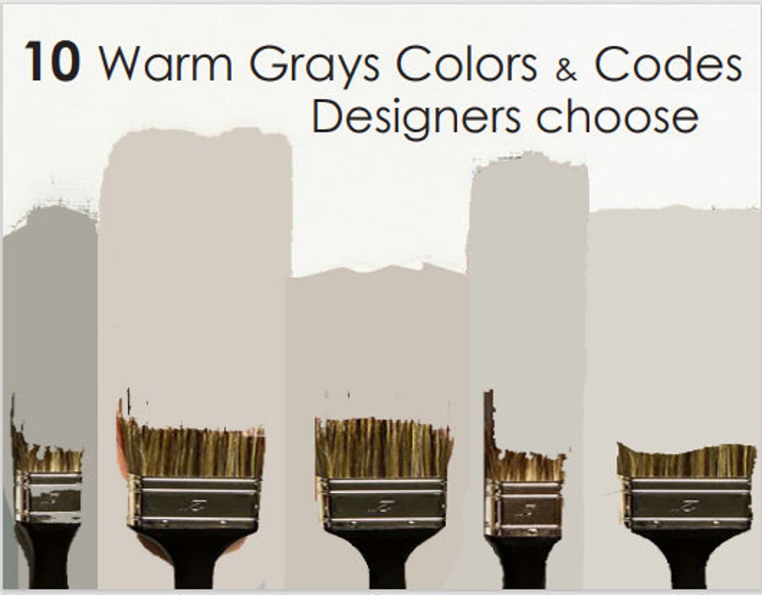 Top 10 Warm Gray Paint Colors Designers Use - Get That Designer Look - Etsy