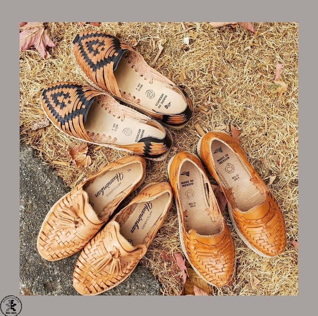 Mexican Leather Shoes, Flats/sandals (huaraches). Colorful, Boho Summer ...