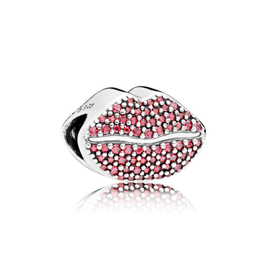 PANDORA Kiss More Red Lips Charm Valentine's Day - Etsy