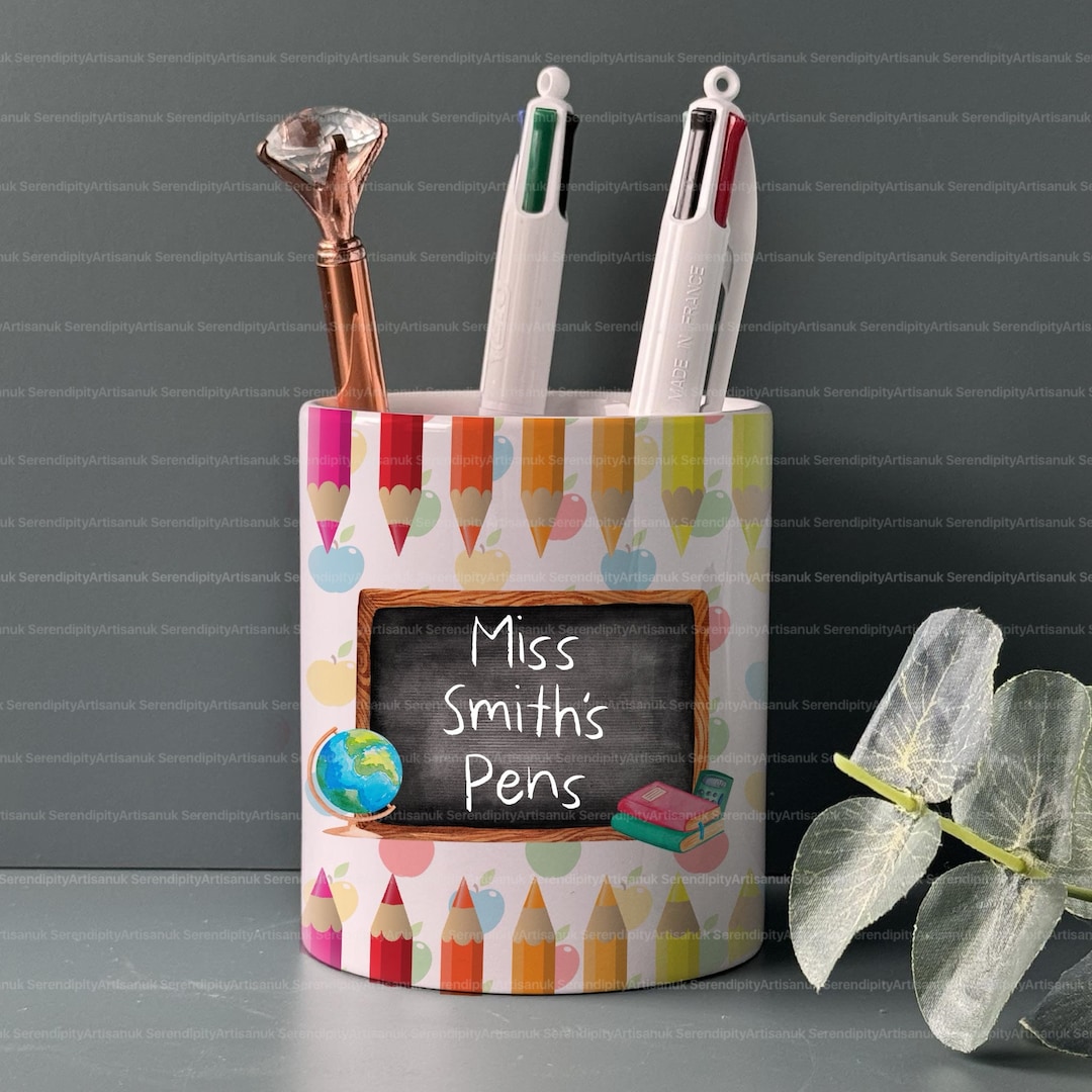 Personalised Teacher Pen Pot , Teacher/ TA / Student Gift, Thank You ...