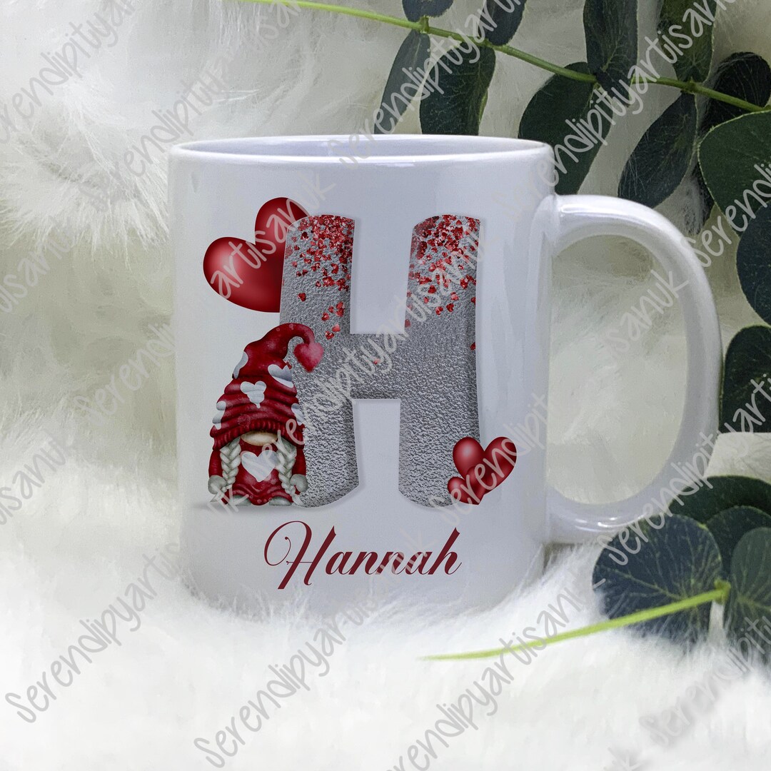 Personalised Alphabet GONK Mug Alphabet Mug Valentine - Etsy