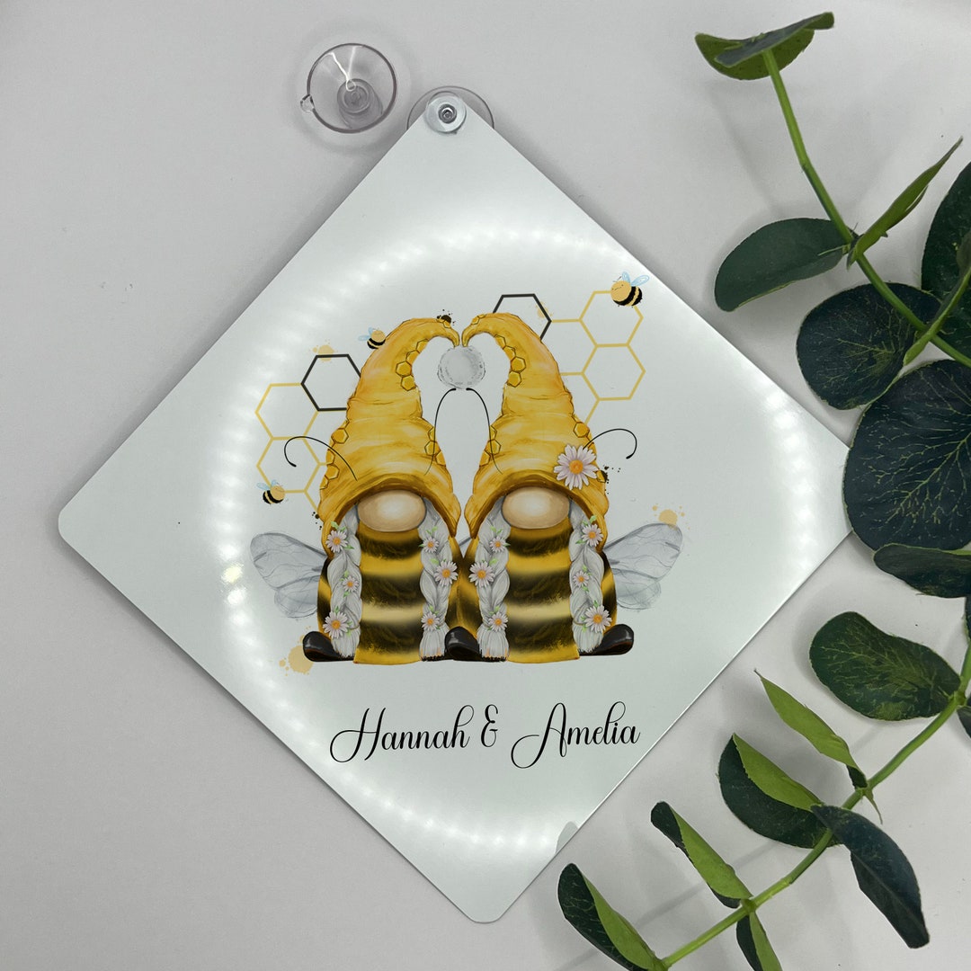 BEE GONK Car Sign and Car Shades, Couple Car Accessories, Bee Couple ...