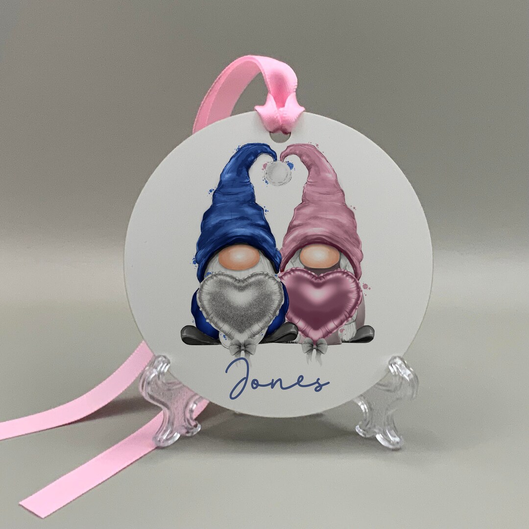Personalised GONK Couple Room Ornament, Tree Ornament, Room Decoration ...