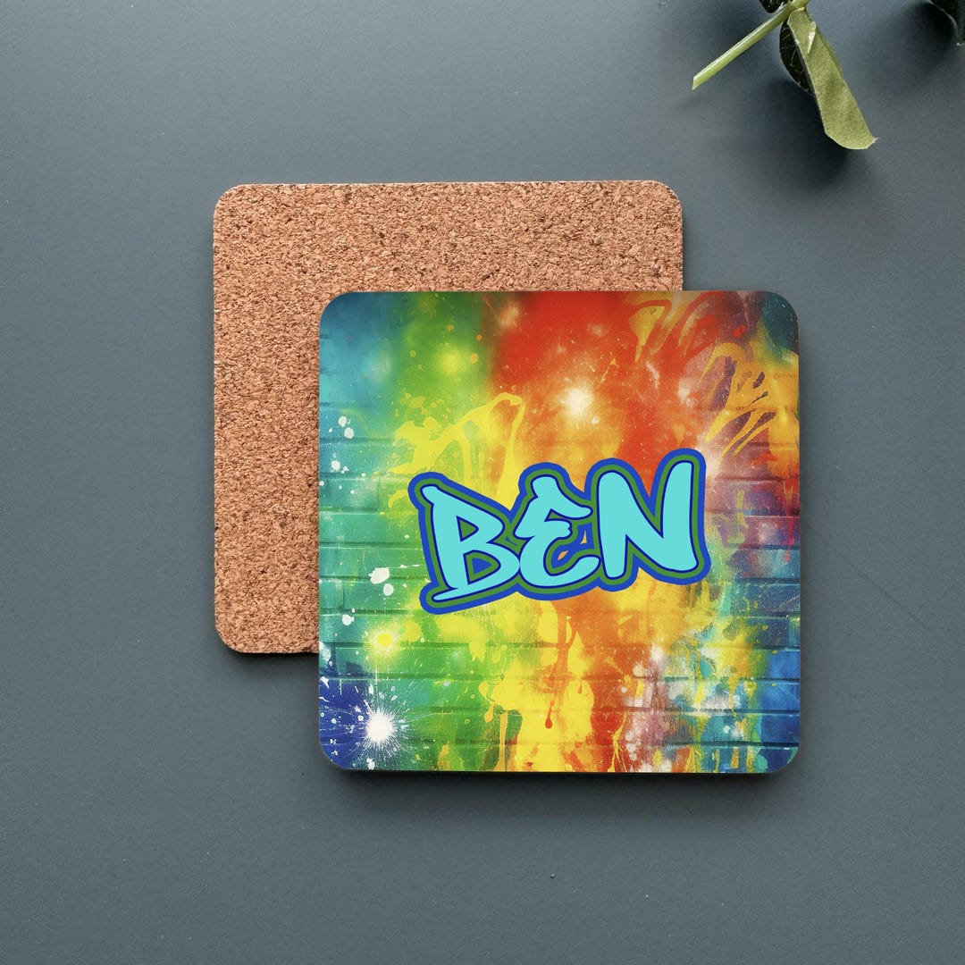 Personalised Graffiti Mug, Graffiti Wall Mug & Coaster, Graffiti ...