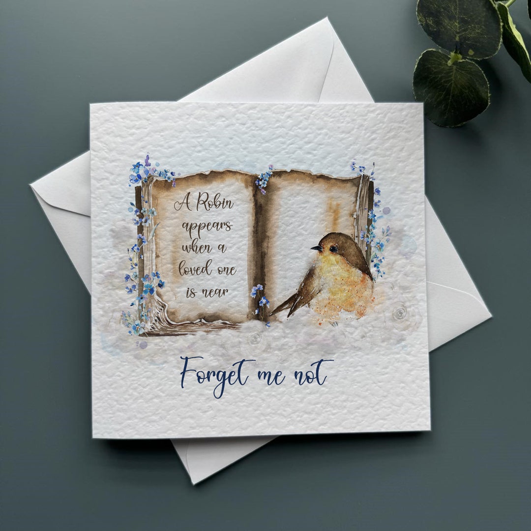 Robin Card, Sympathy Card, Bereavement Card. Thinking of You, Any ...