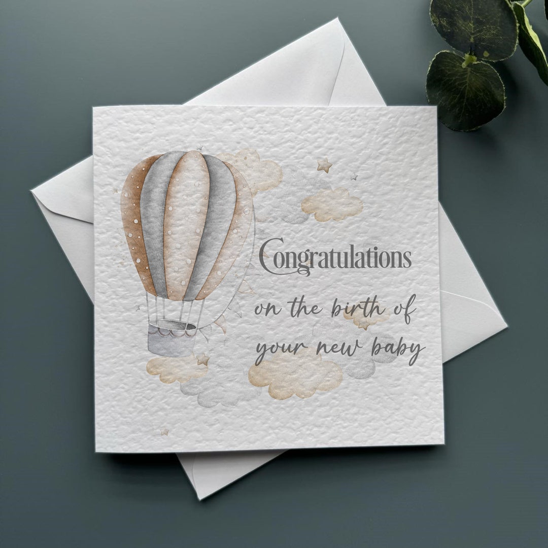 New Baby Card, Congratulations on Your New Baby Card, Available in a ...