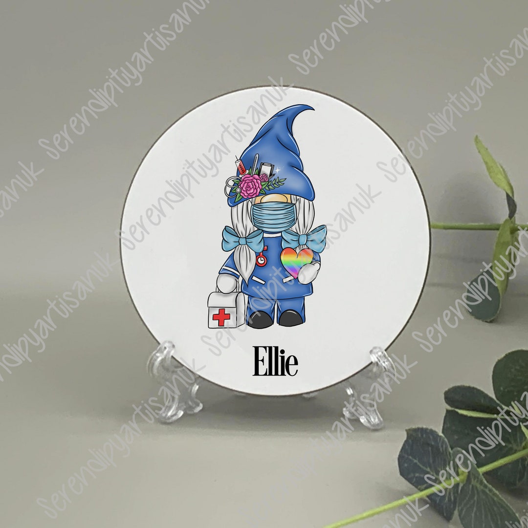 Personalised Nurse Gonk Gifts, Gonk Nurse, Coaster, Mug, Greeting Card ...
