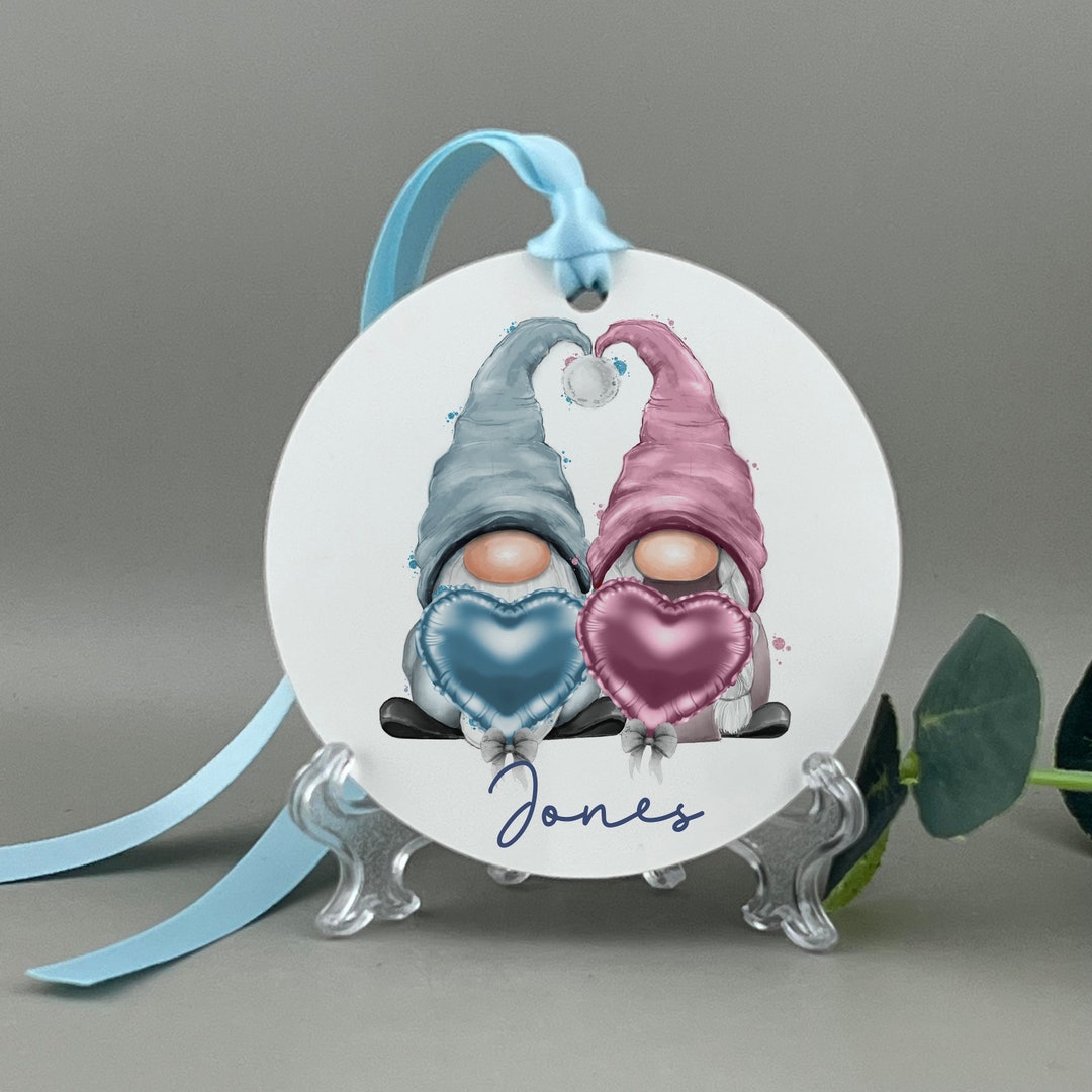 Personalised GONK Couple Room Ornament, Tree Ornament, Room Decoration ...