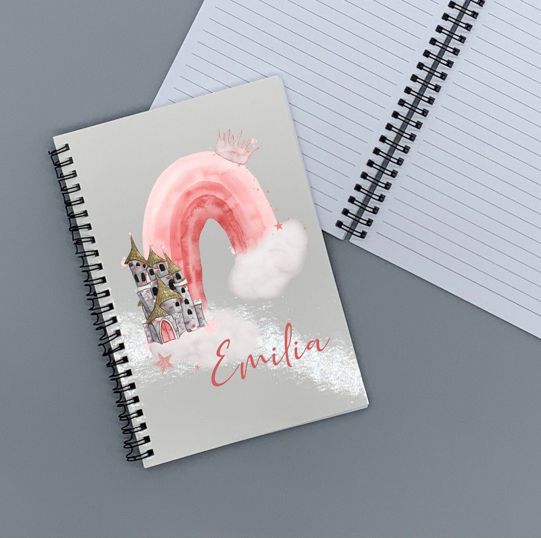 Personalised PINK PRINCESS Notebook, Matching Water Bottle, Money Box ...