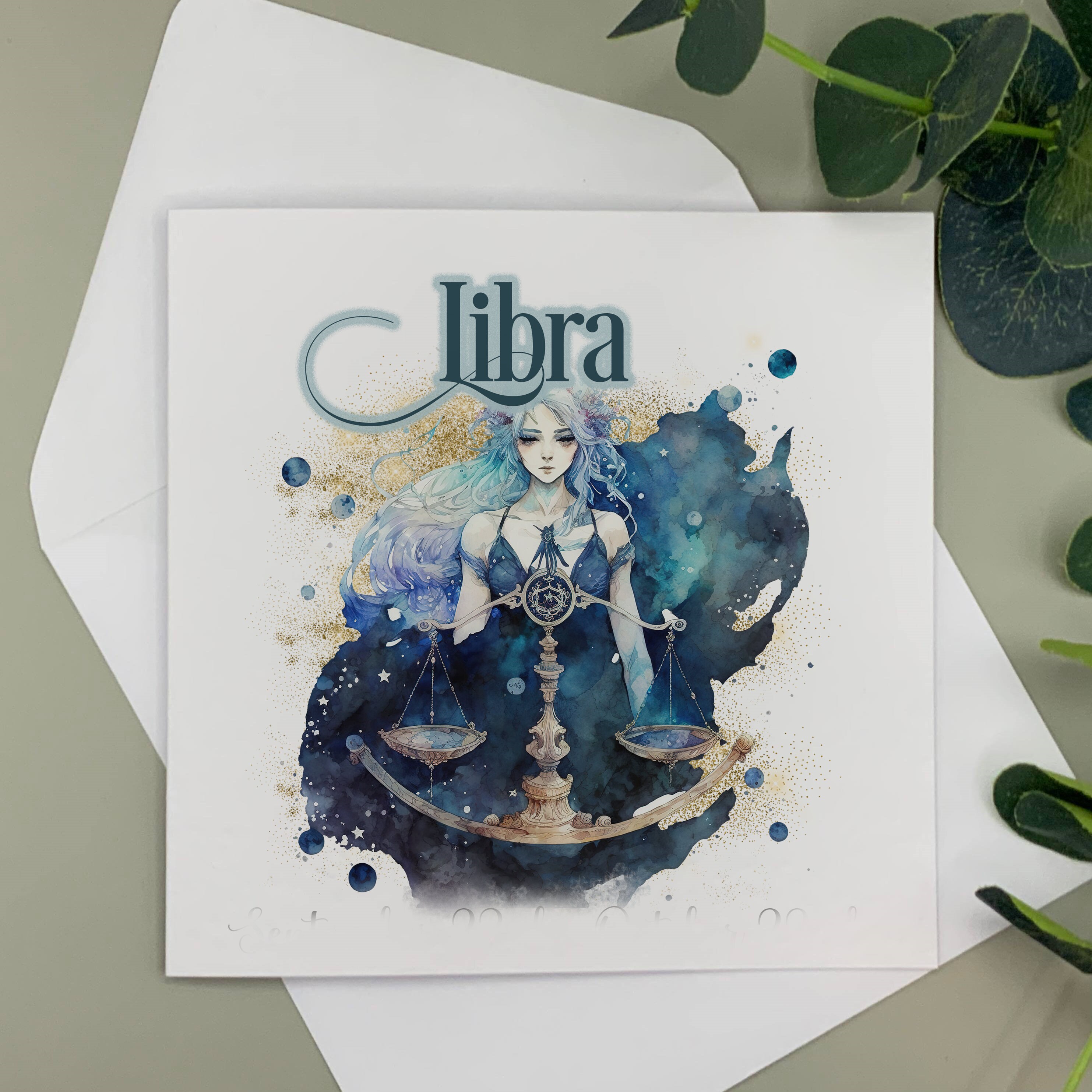 Libra Zodiac Birthday Card, Zodiac Birthday Card, Zodiac Greeting Card ...
