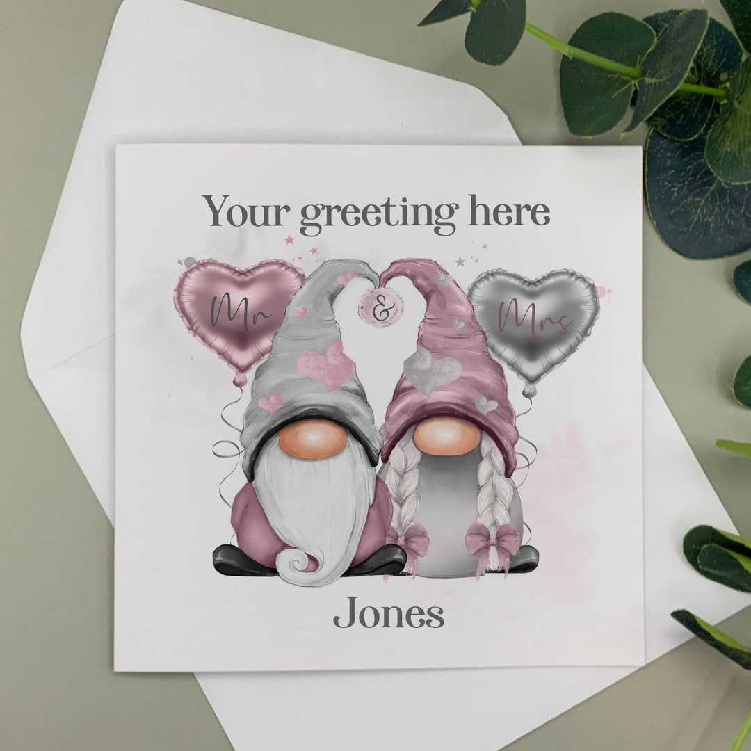Personalised Congratulations Mr and Mrs Card, Mr and Mr Card, Mrs and ...