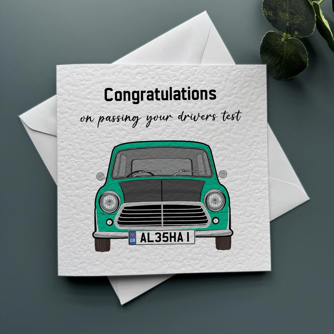 Congratulation on Passing Your Drivers Test Card, L Plate Card. Car ...