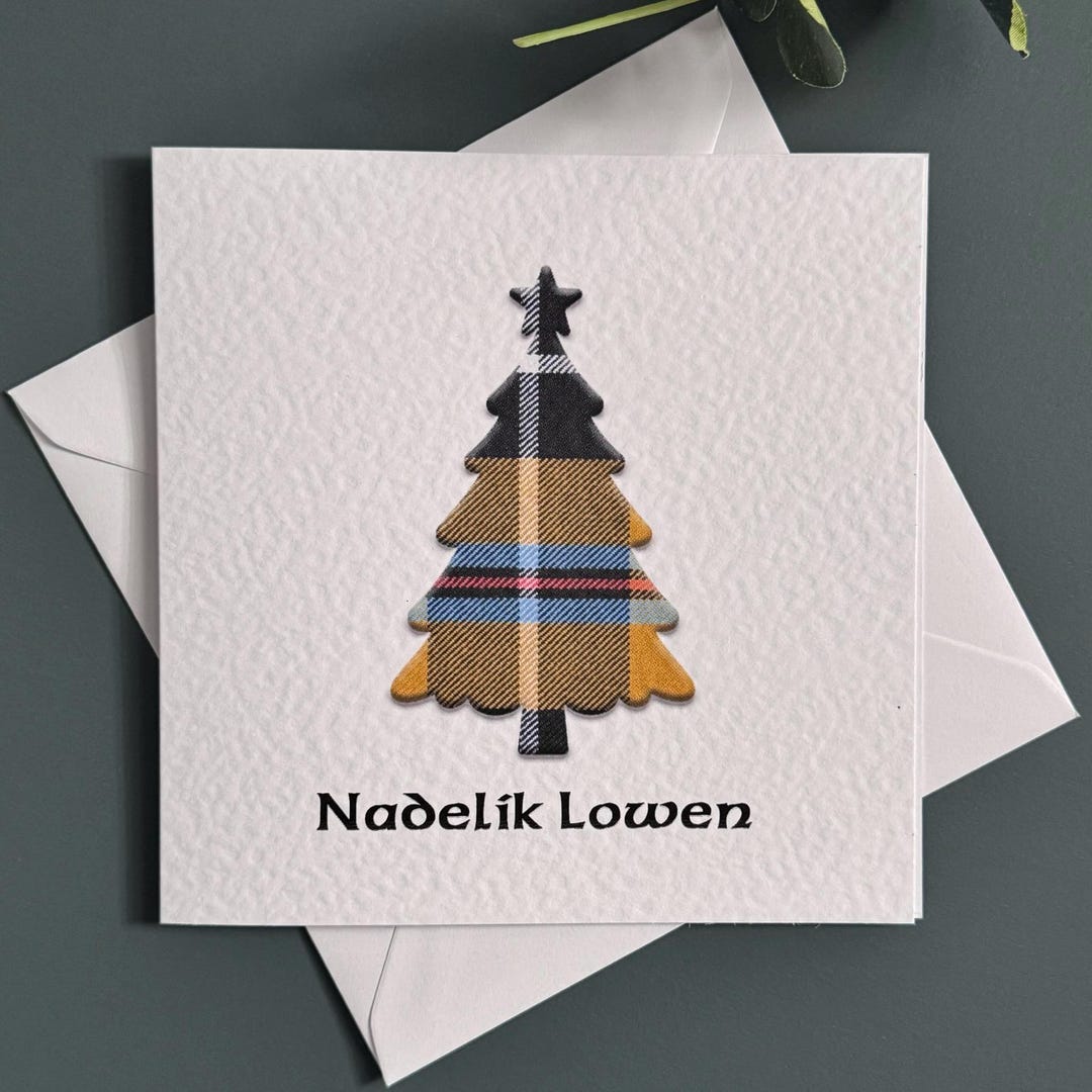 Cornish Christmas Card, Cornish Tartan Greeting Card, May Be ...