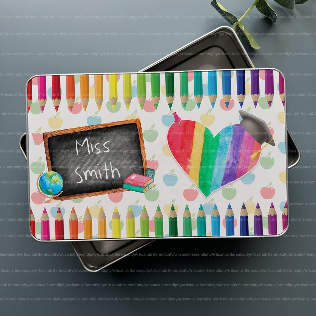 Personalised Teacher Tin, Teacher/ TA / Student Gift, Thank You Teacher ...