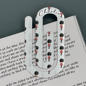 Personalised Giant Paperclip Metal Bookmark, Watercolour Paperclip ...