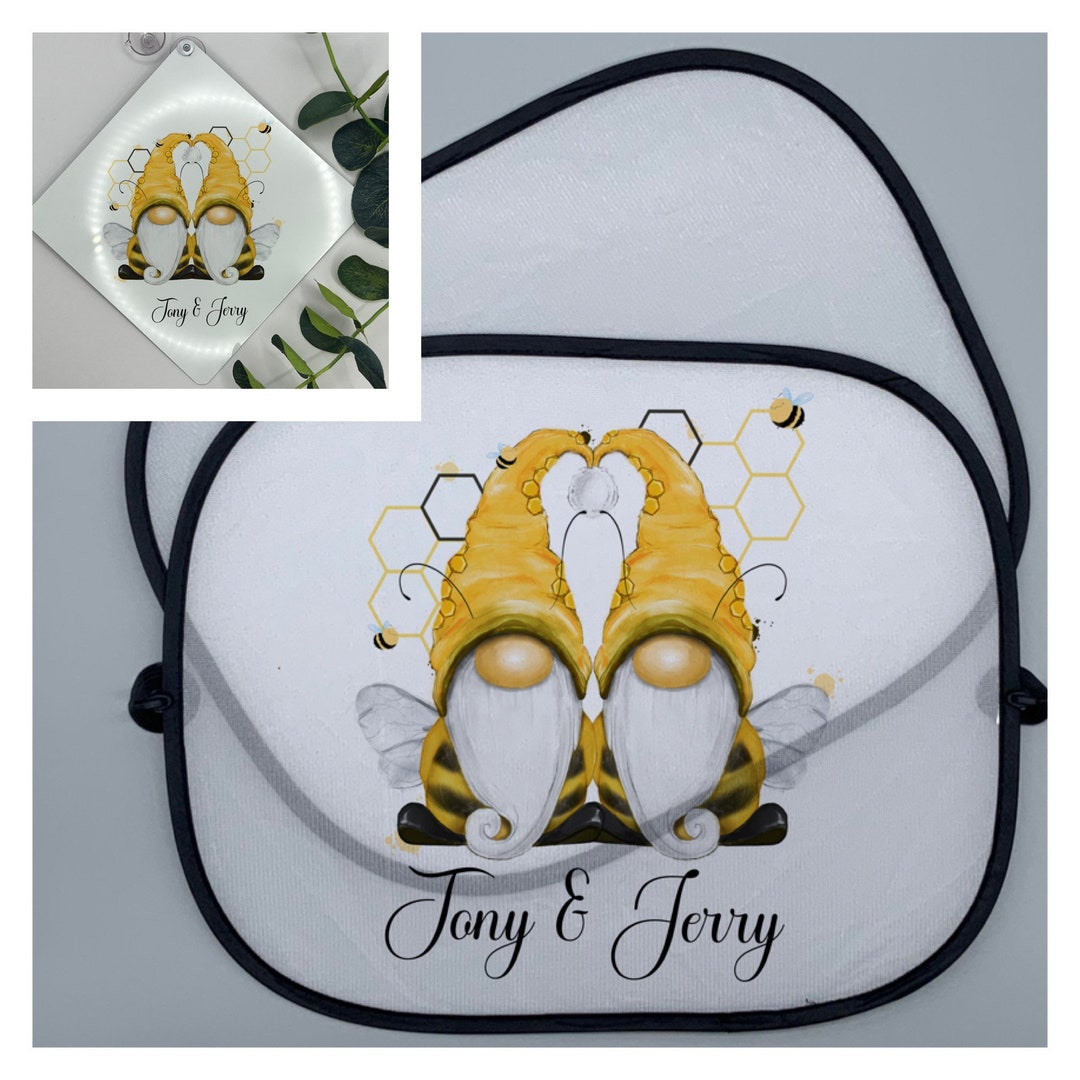 BEE GONK Car Sign and Car Shades, Couple Car Accessories, Bee Couple ...