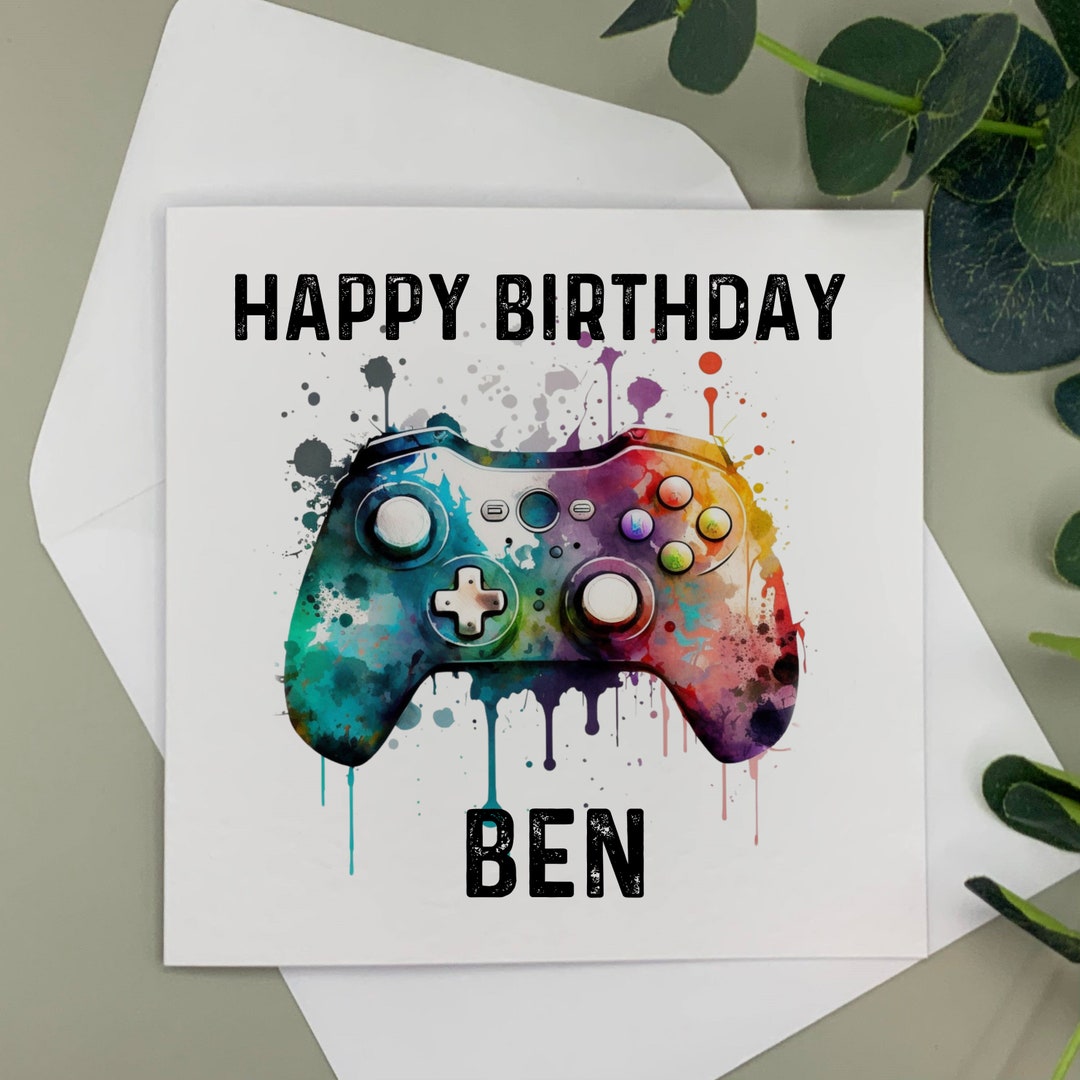 Personalised Gamer Birthday Card, Gamer Birthday Card, Gaming Dad ...