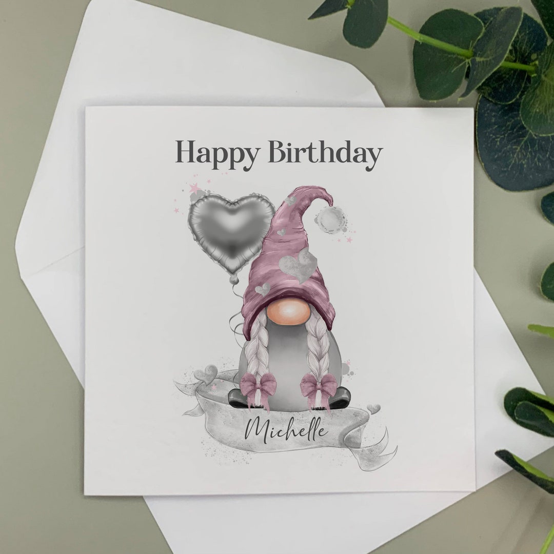 Personalised Gonk Birthday Card, Personalised Gonk Mothers Day Card ...