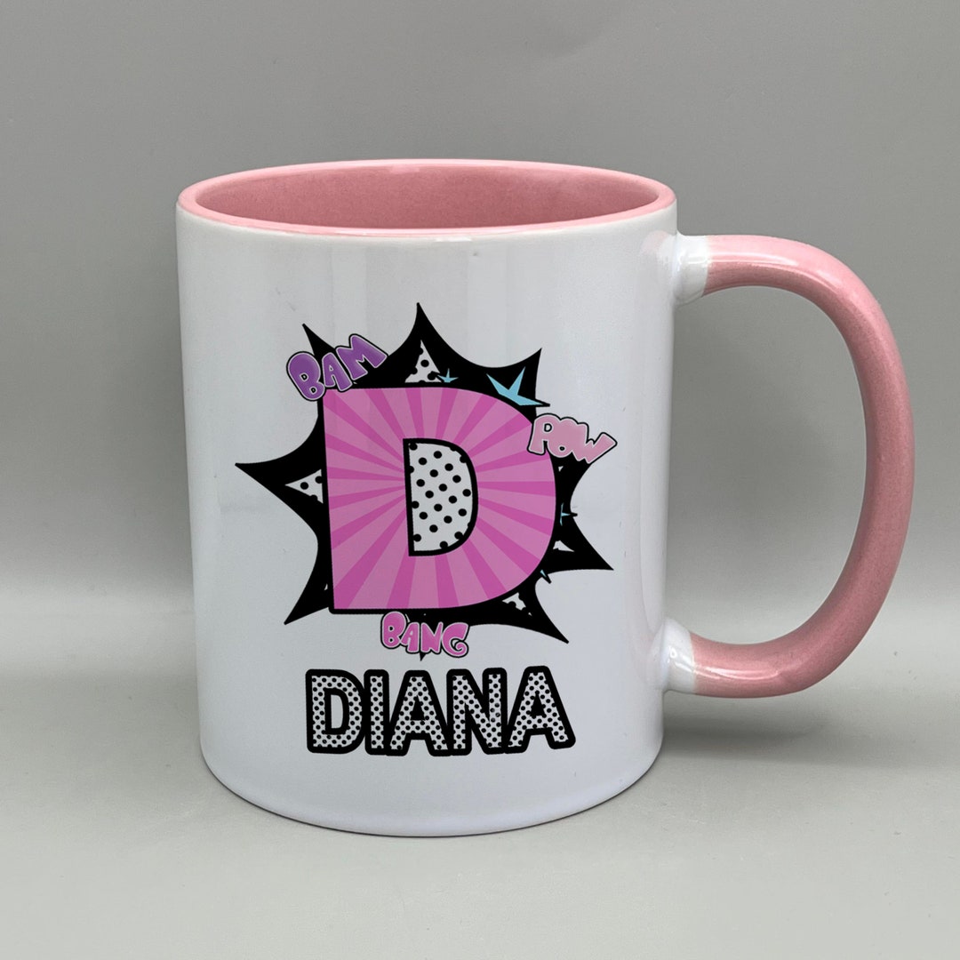 Personalised Comic Themed Mug and Coaster, Comic Hero Themed Mugs, Home ...