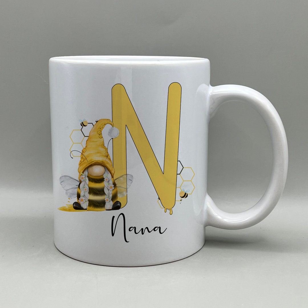Personalised Bee Gonk Alphabet Mug & Coaster, Bee Gonk, Gonk Mug, Gonk ...